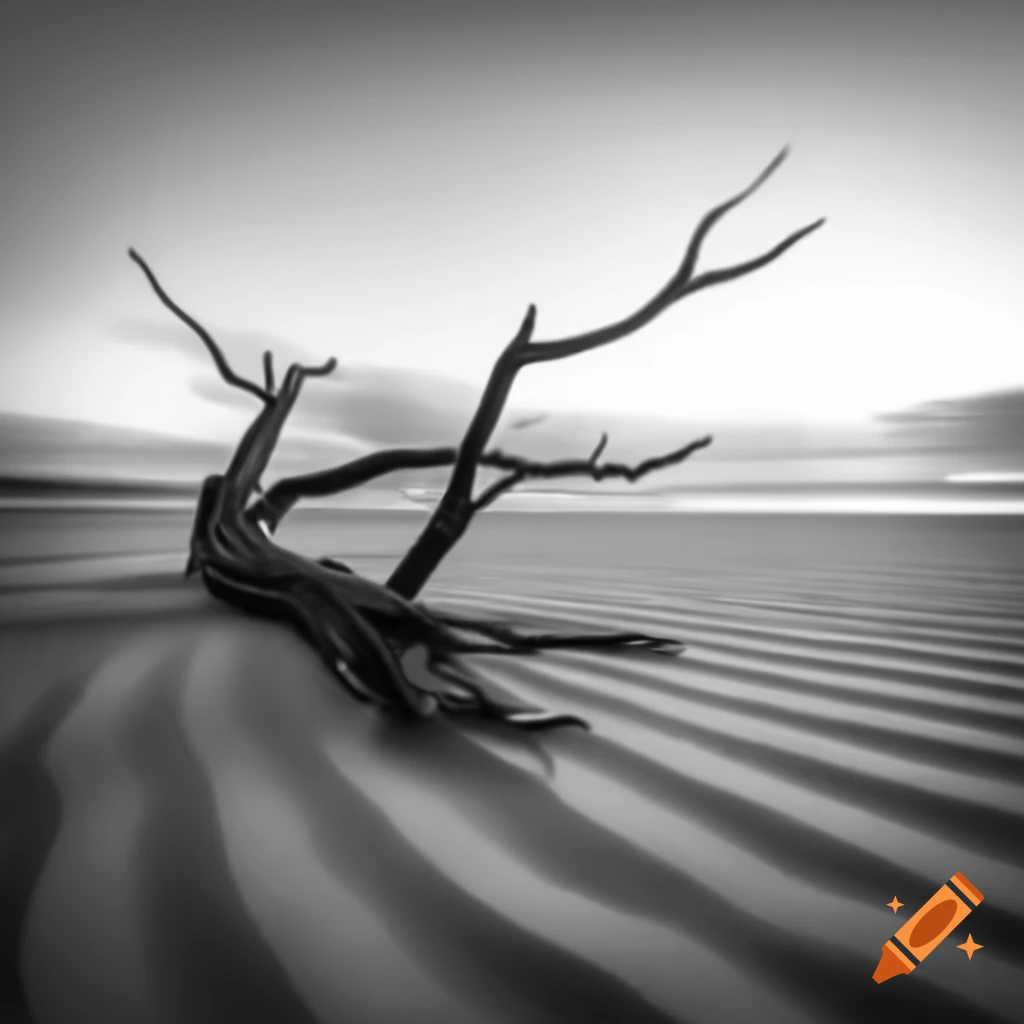 Black and white pencil drawing of fallen tree nurturing sapling on ...