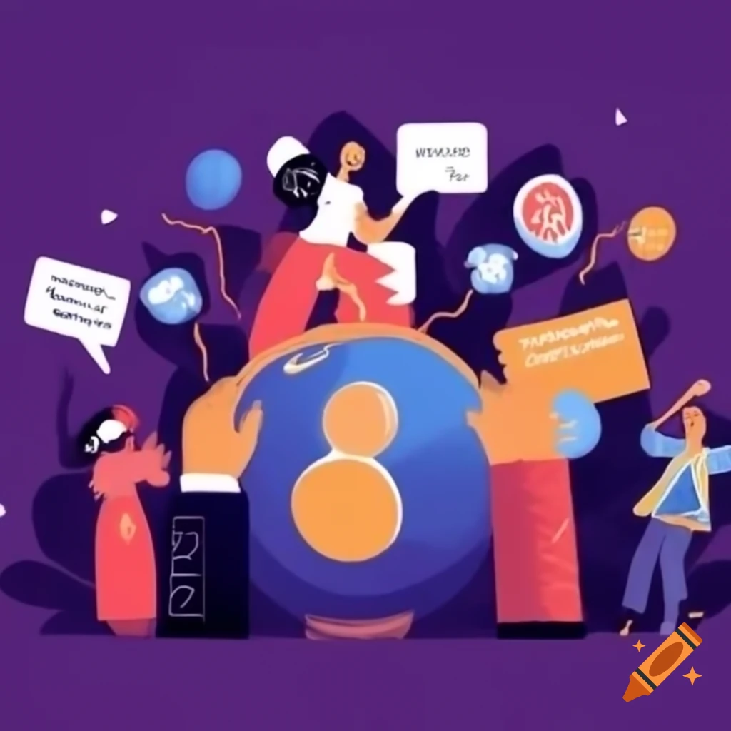 Motivational message promoting communication and unity through English ...