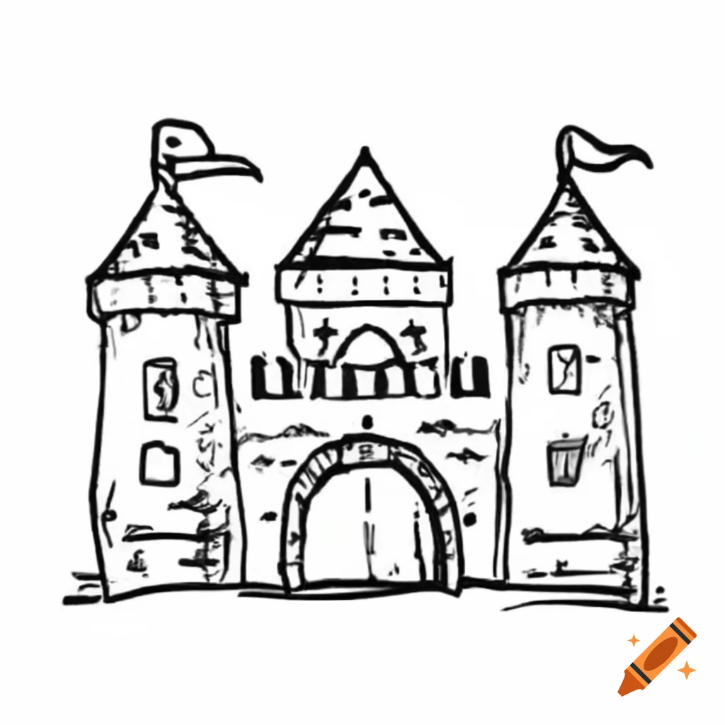 Castle architecture on Craiyon