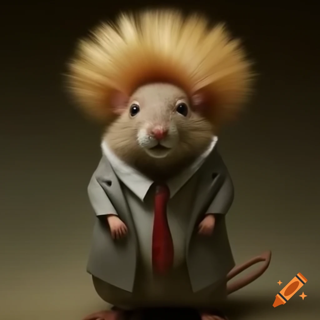 Rodent with unique hairstyle resembling famous political figure on Craiyon