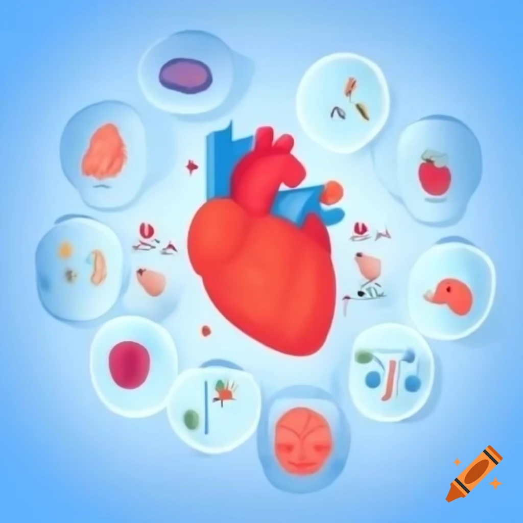 Cartoon illustration of hypertrophic cardiomyopathy with exaggerated ...