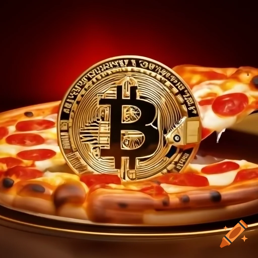 First Bitcoin purchase of 10,000 BTC for two pizzas in 2010 on Craiyon