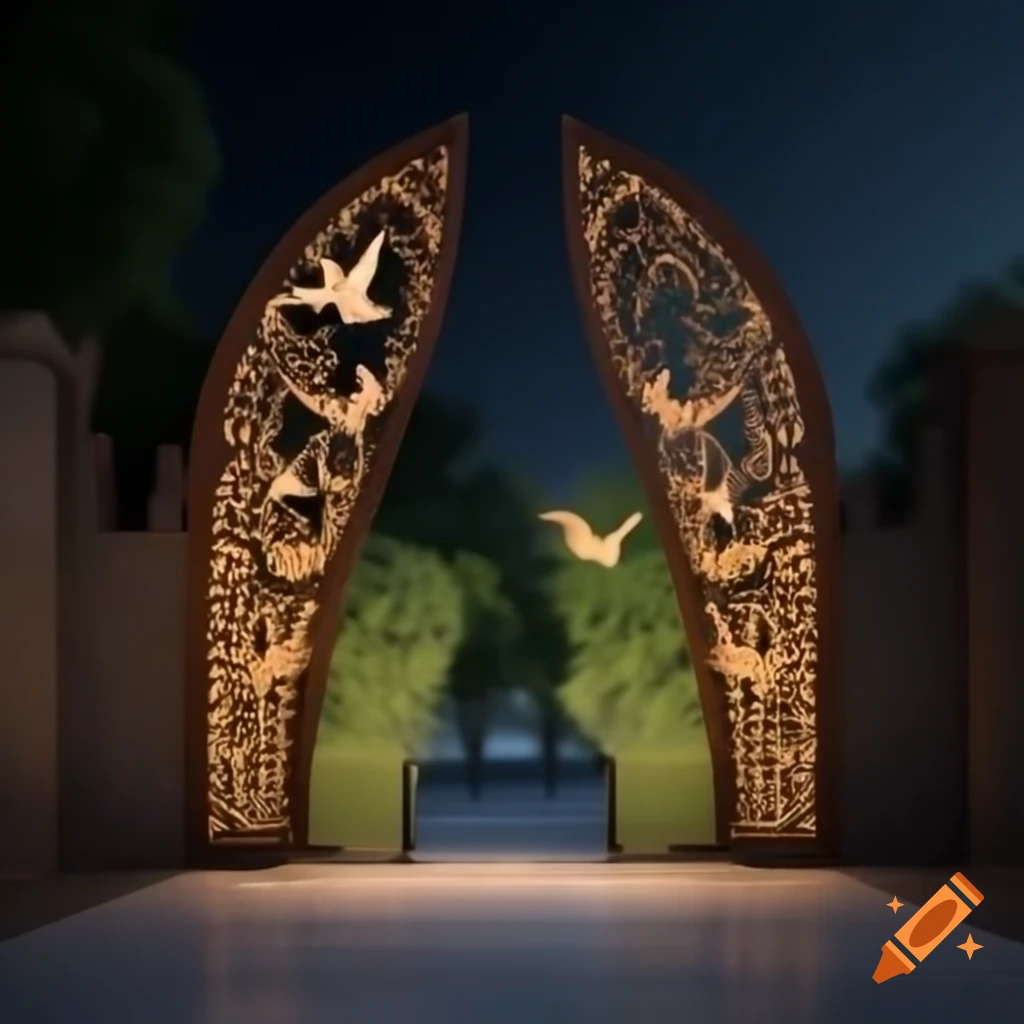Unique entrance gate design for a bird sanctuary inspired by birds in ...