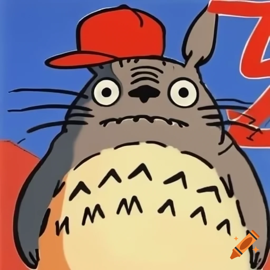 Totoro playing baseball in San Francisco Giants jersey styled by ...