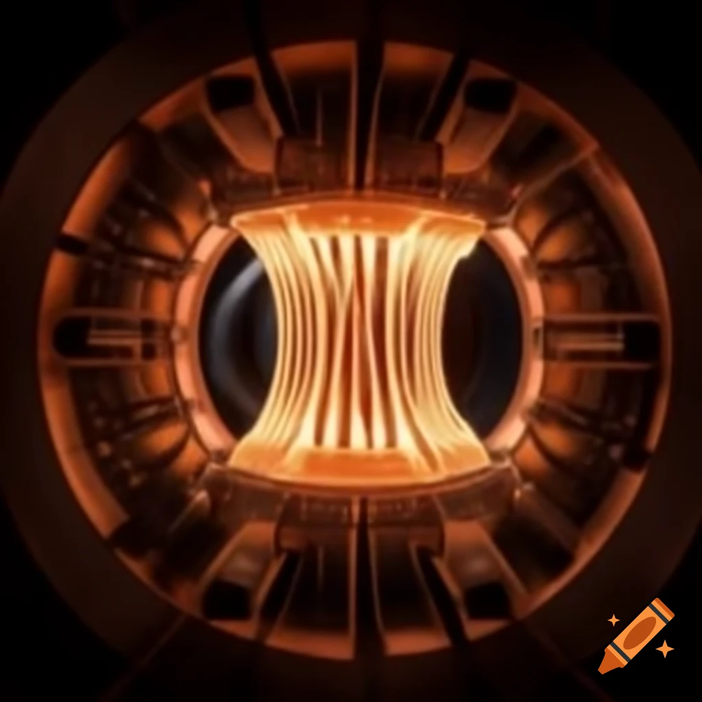 Superconducting cable and copper magnet in fusion reactor on Craiyon