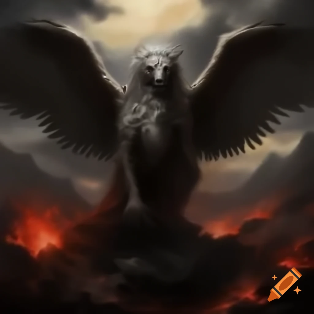 Ithica species resembling humans with fur, wings, and volcanic habitat ...