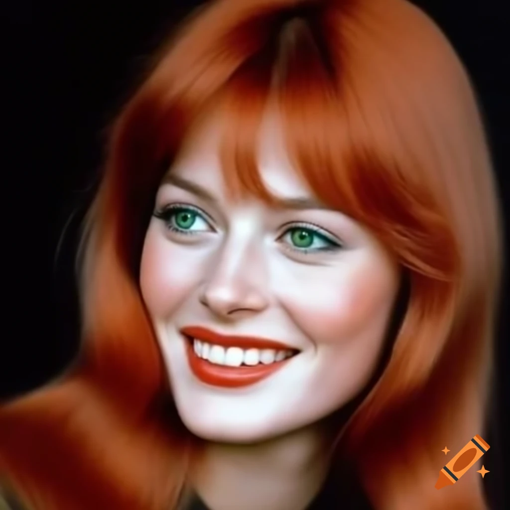 Jolene with auburn hair, ivory skin, and emerald green eyes, capturing ...