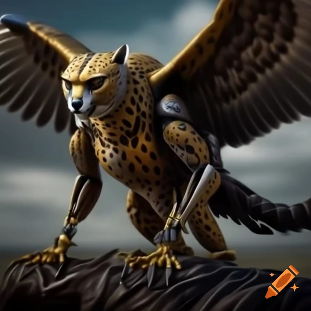 Cheetah and falcon hybrid concept art on Craiyon