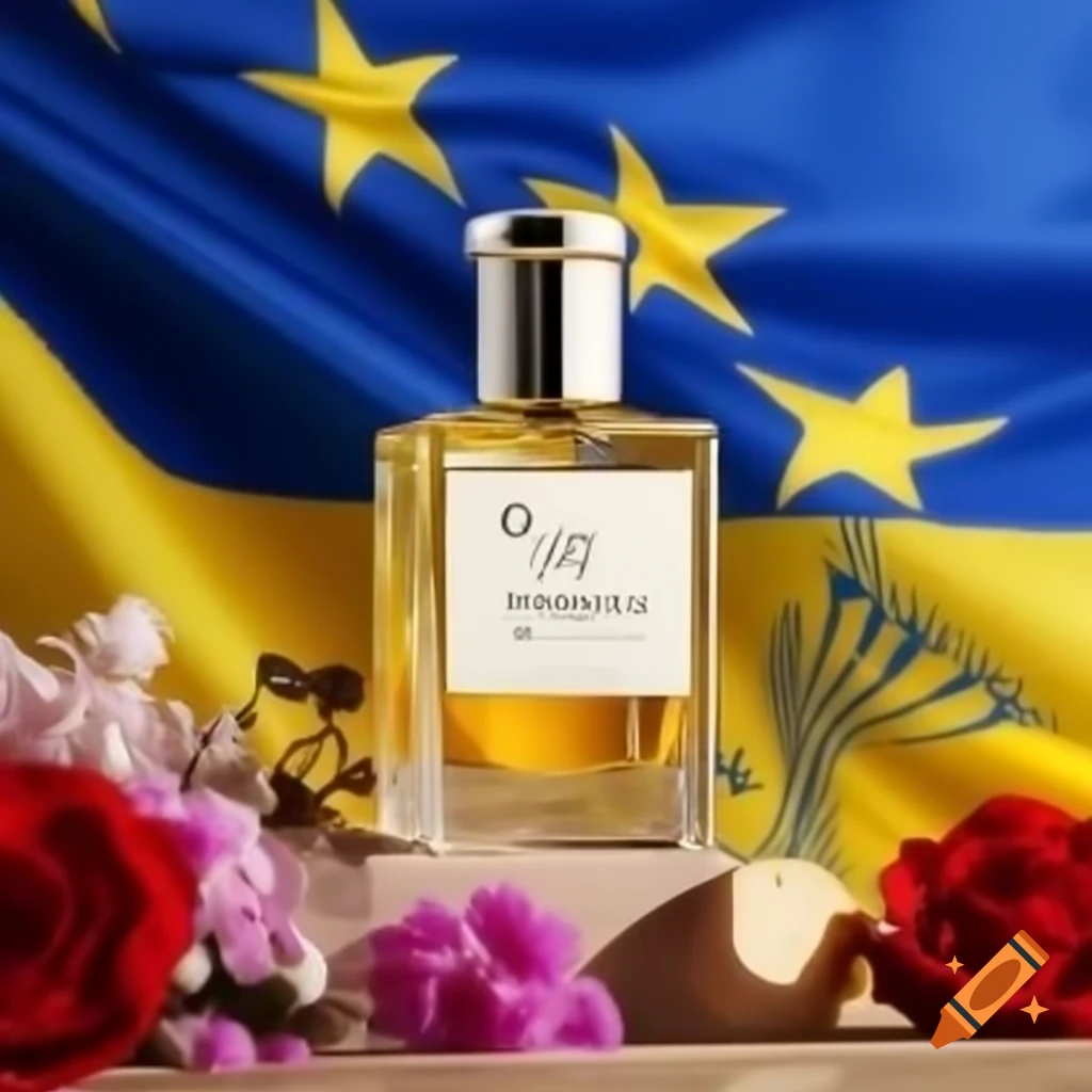 Perfume bottle labeled 'pepi collection' surrounded by flowers and ...