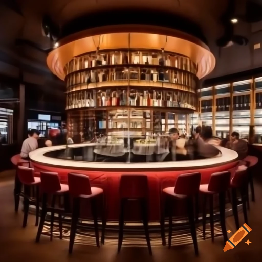 Description of a relaxed bar atmosphere with comfortable customer ...