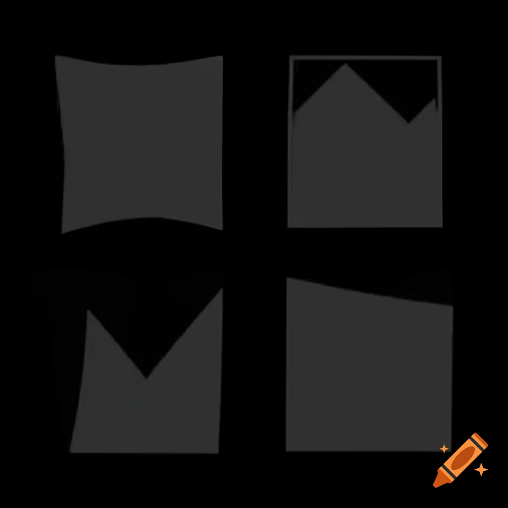 Abstract compositions exploring 'Subtraction' theme with silhouette ...