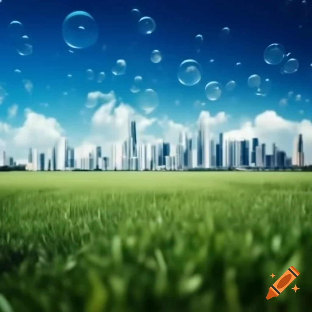 Photorealistic futuristic city skyline with modern skyscrapers and ...