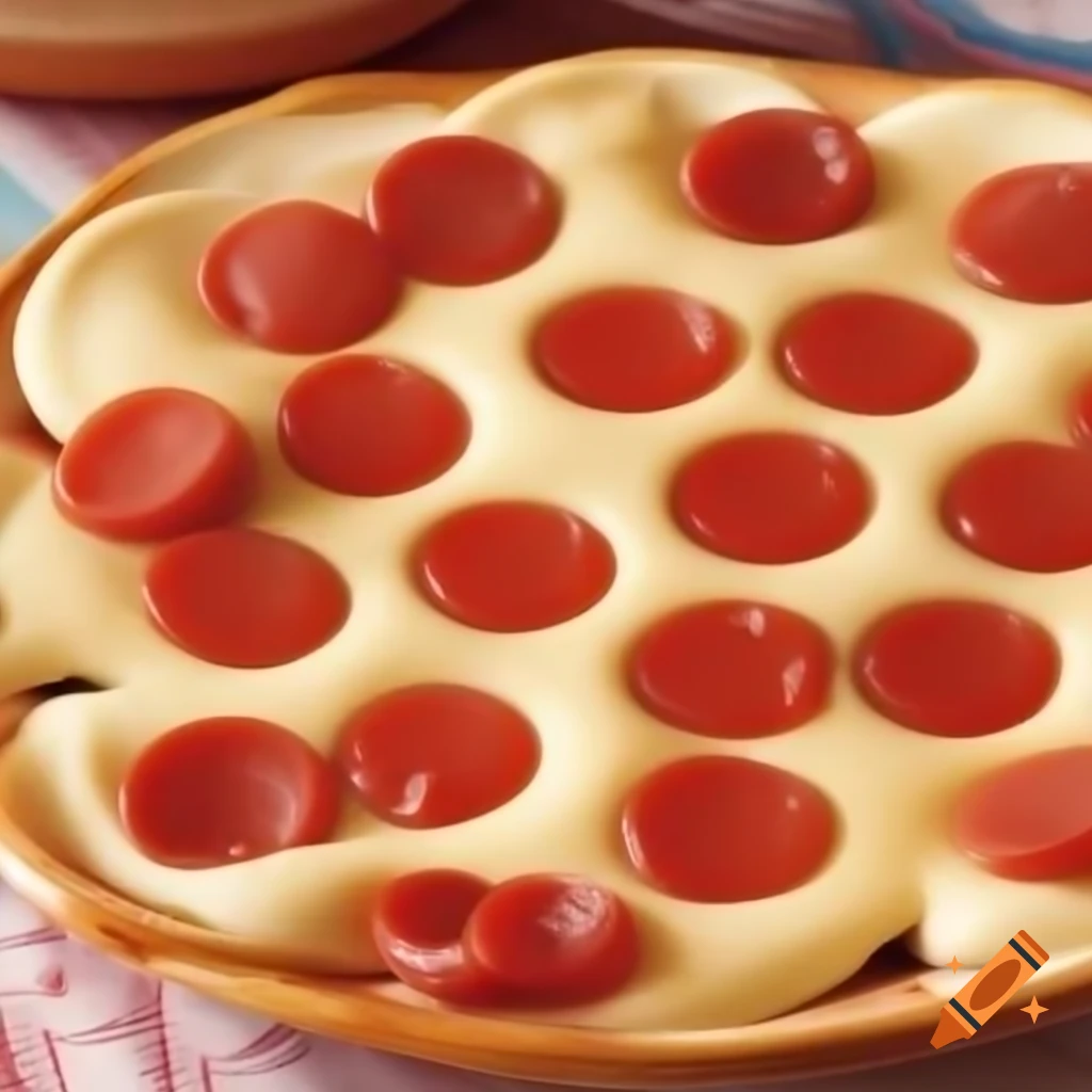 Cheesy pepperoni saj topped with baby rocca on Craiyon