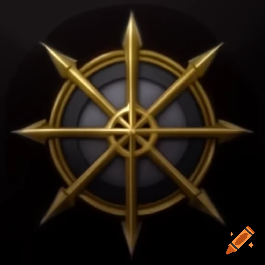Minimalist guild emblem featuring golden ornate cross inspired by ...