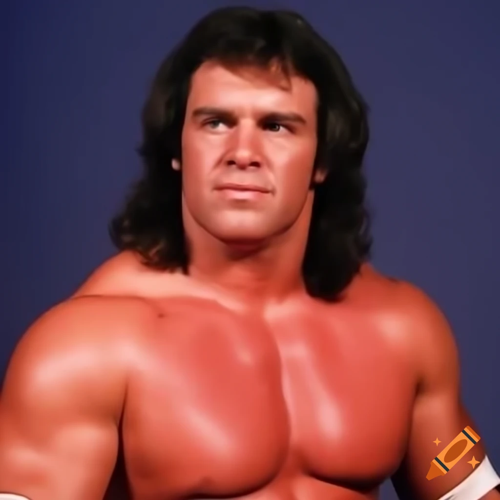 Chest-high portrait of a detailed retro monster pro wrestler in 8k HD ...