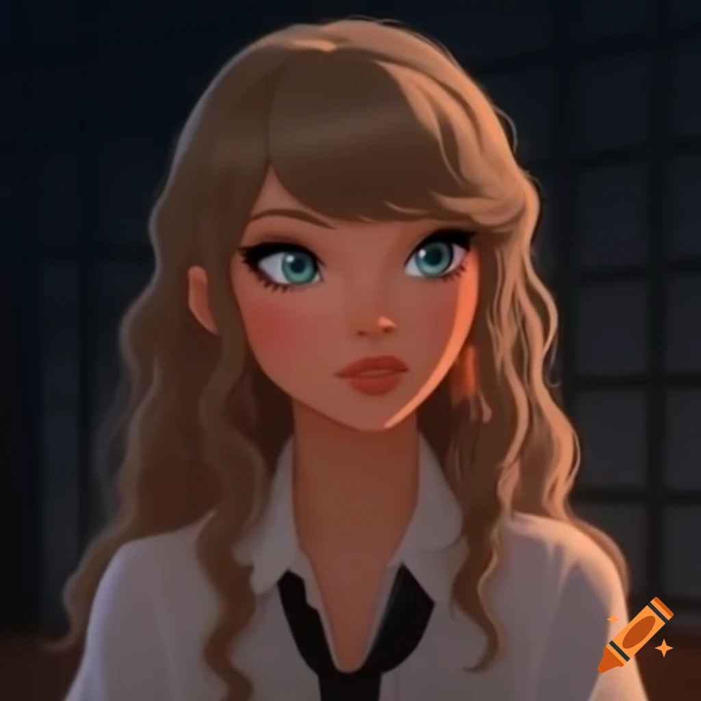 Anime girl styled portrait of taylor swift on Craiyon