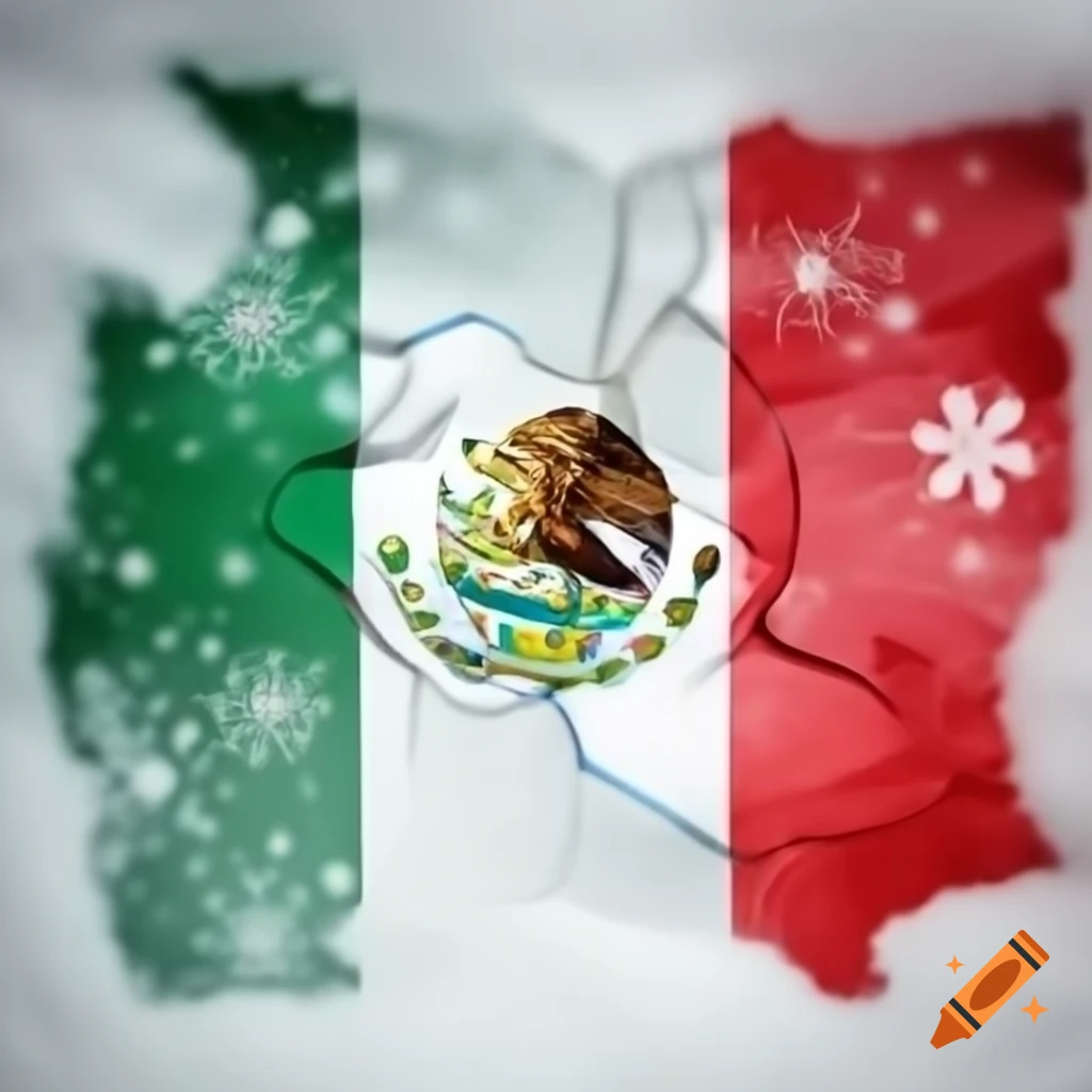 Flag design for fictional country Snow Mexico featuring green, red ...