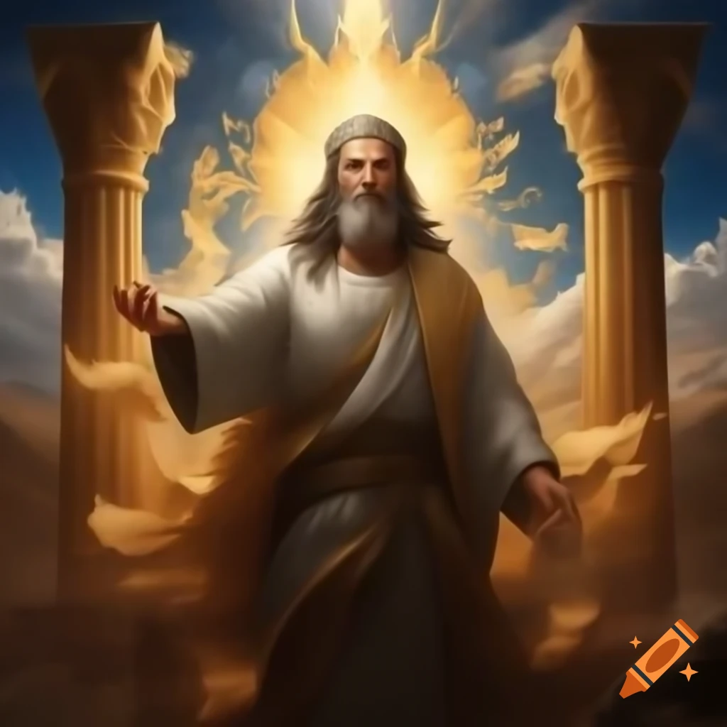 Majestic portrayal of Yazata Farvardin inspired by ancient Persian art ...