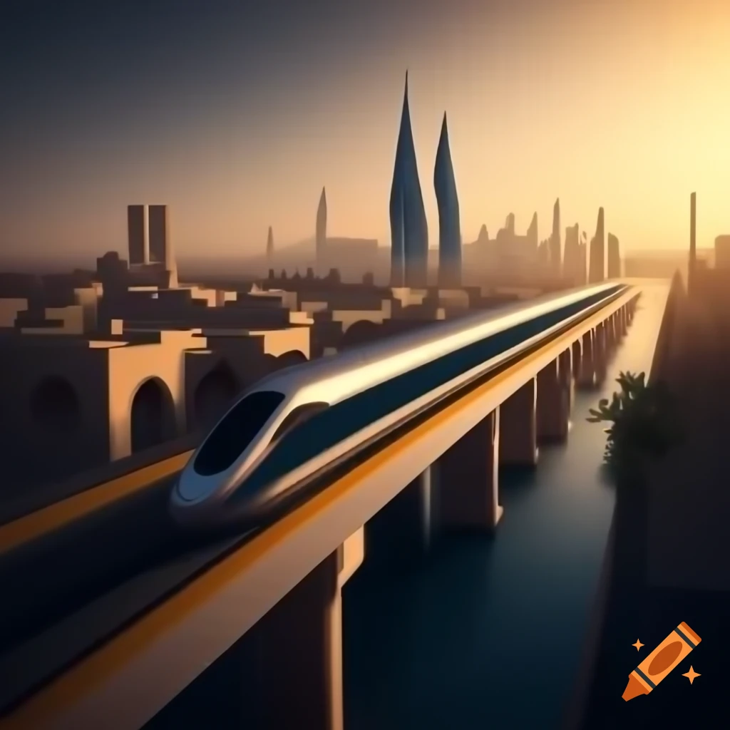 Siemens Velaro train model for high-speed rail system in Egypt on Craiyon