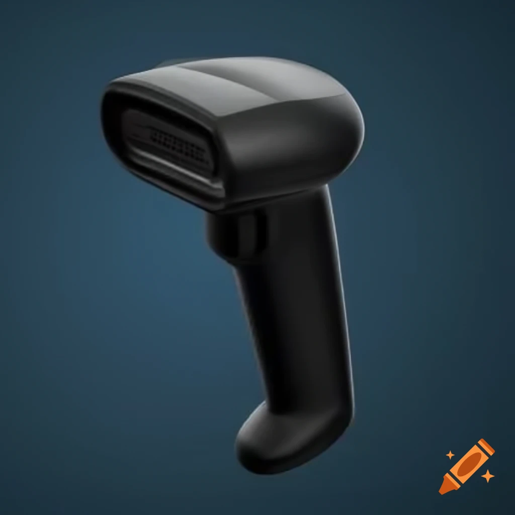ESYPOS 1D wired barcode scanner scanning barcode on Craiyon
