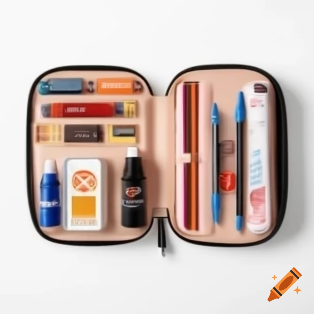 Futuristic pencil case with compartments and rechargeable battery ...