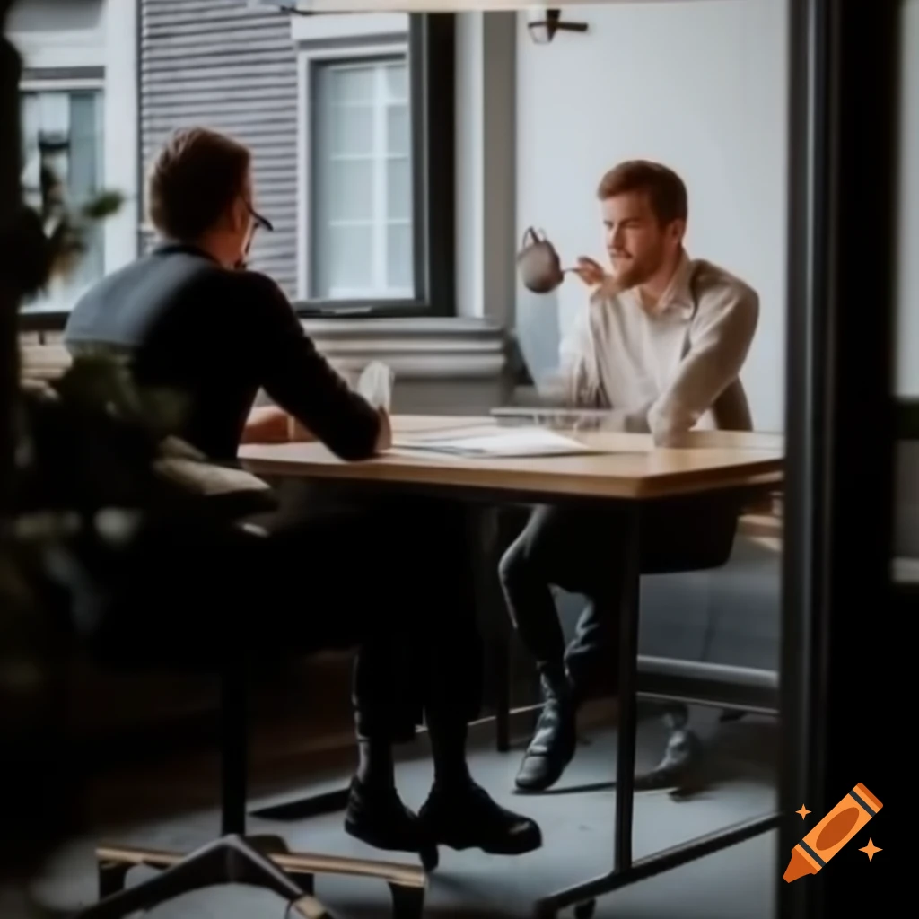 Individual coaching session in modern office with male coach engaging ...