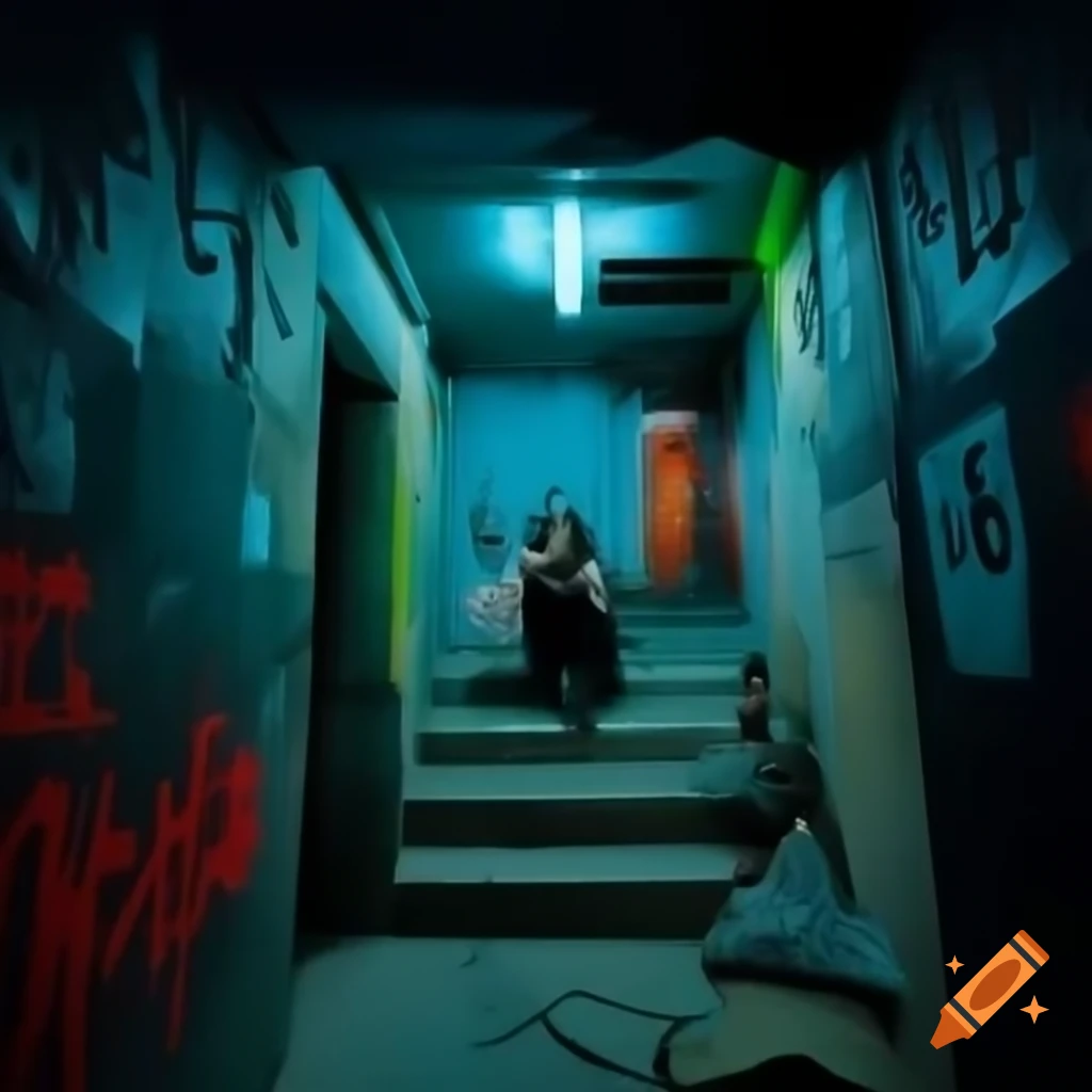 Gritty rap album cover depicting Athenian alley with graffiti and neon ...