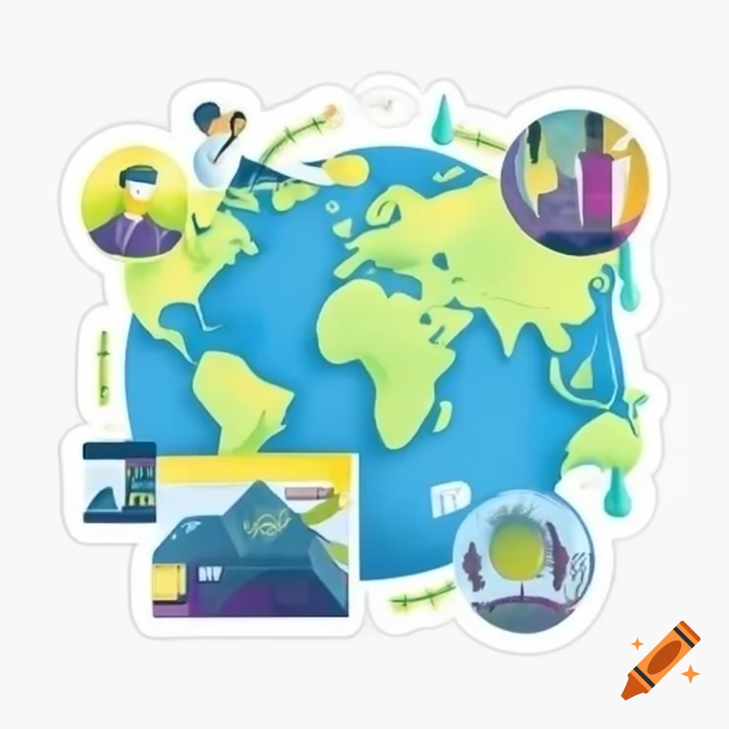 Poster promoting global climate change control initiatives on Craiyon