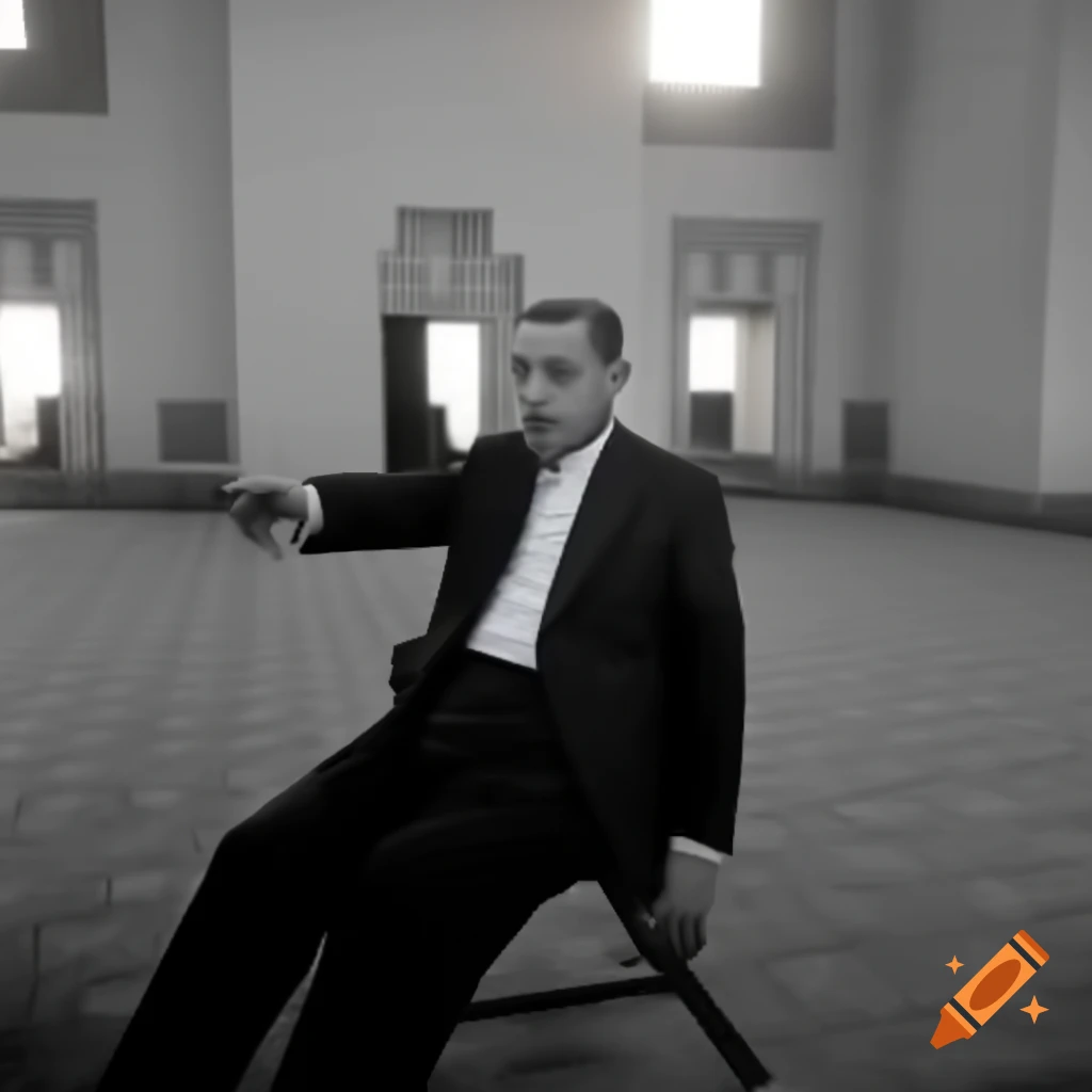 Recep Tayyip Erdoğan playing Minecraft in Anıtkabir on Craiyon