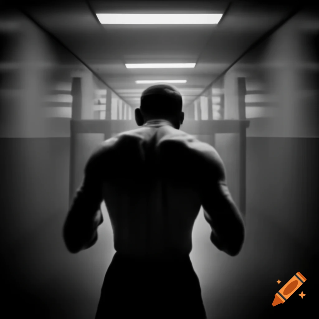 Man encountering mysterious backrooms in a surreal environment on Craiyon