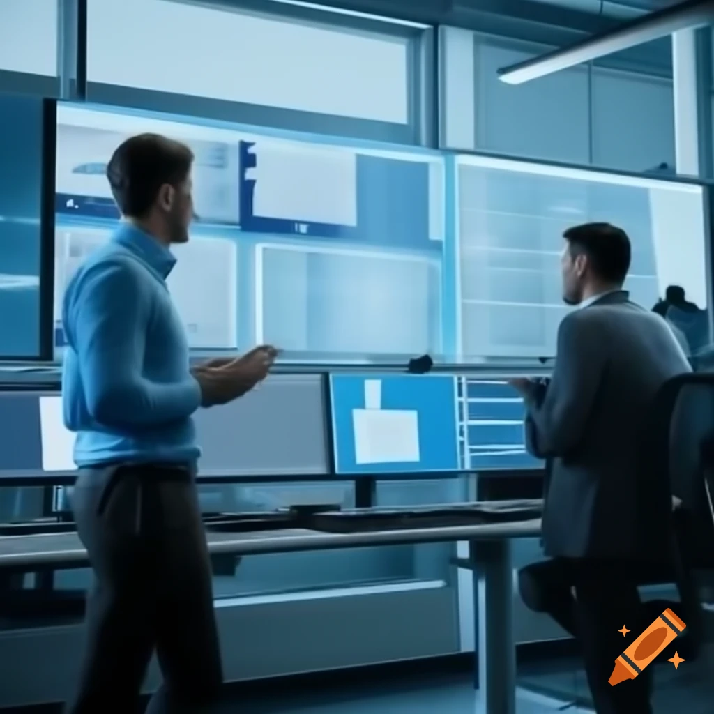 Software developers collaborating with product owners in a product engineering meeting on Craiyon