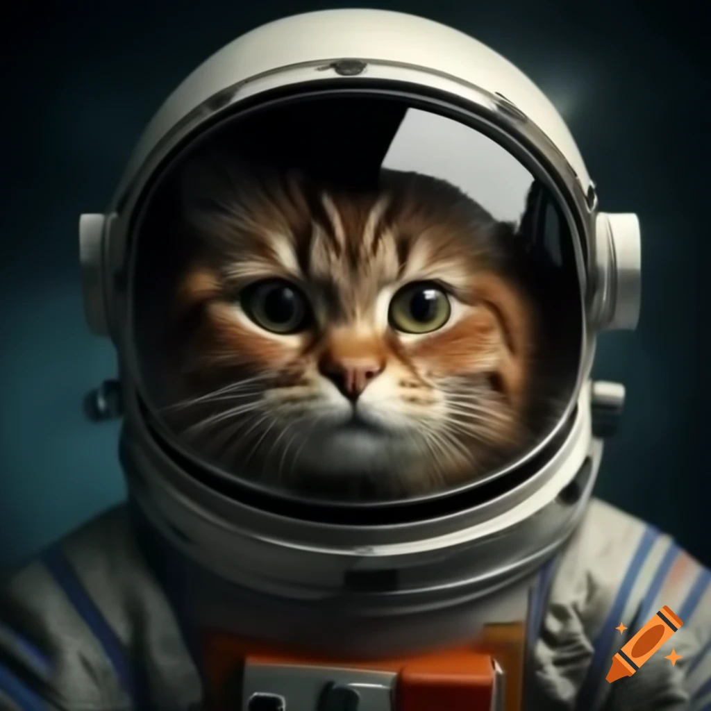 Astronaut portrait with space helmet on Craiyon