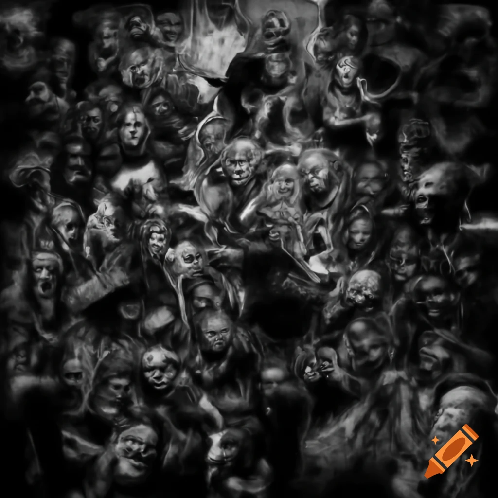 Black and white collage of a crust punk wizard in Skitsystem's style on ...