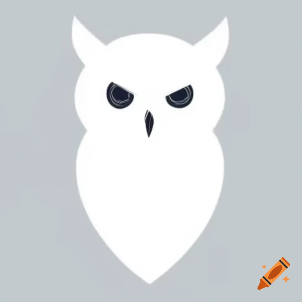 White owl logo design on Craiyon