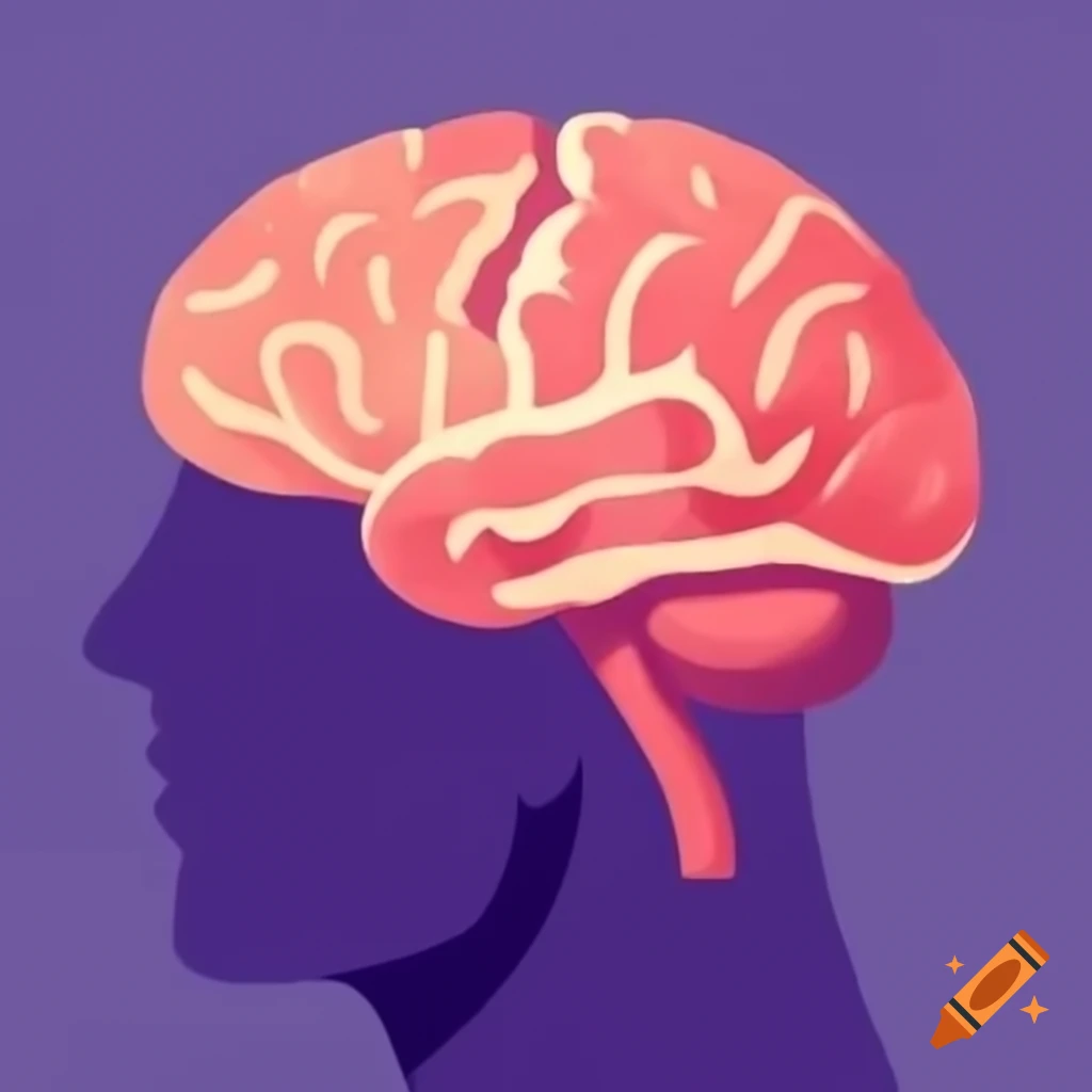 Human brain illustration on Craiyon