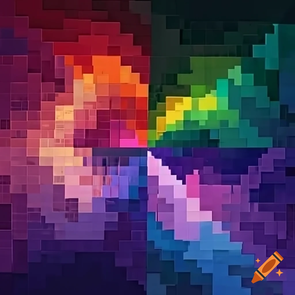 Vibrant rainbow masterpiece with full spectrum of colors on Craiyon
