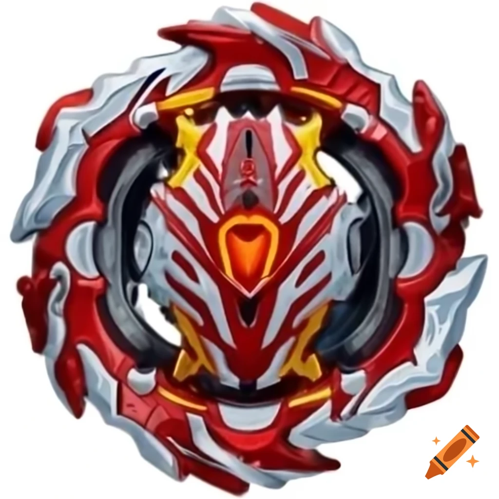 Ember Fury Beyblade with dragon-inspired design and flame accents on ...