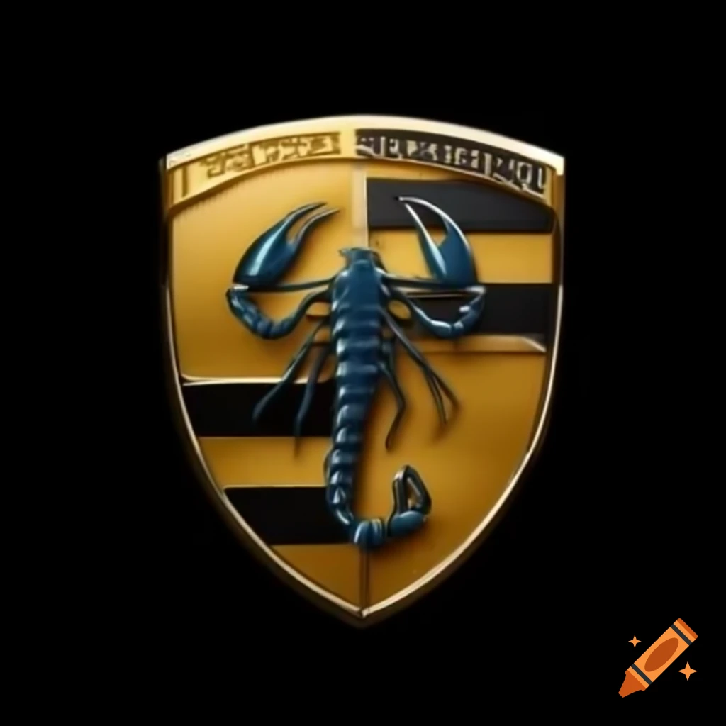 Scorpion kart racing emblem inspired by porsche design on Craiyon
