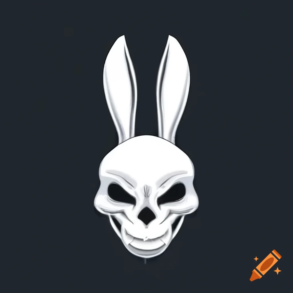 Evil smiling skull of a white rabbit on Craiyon