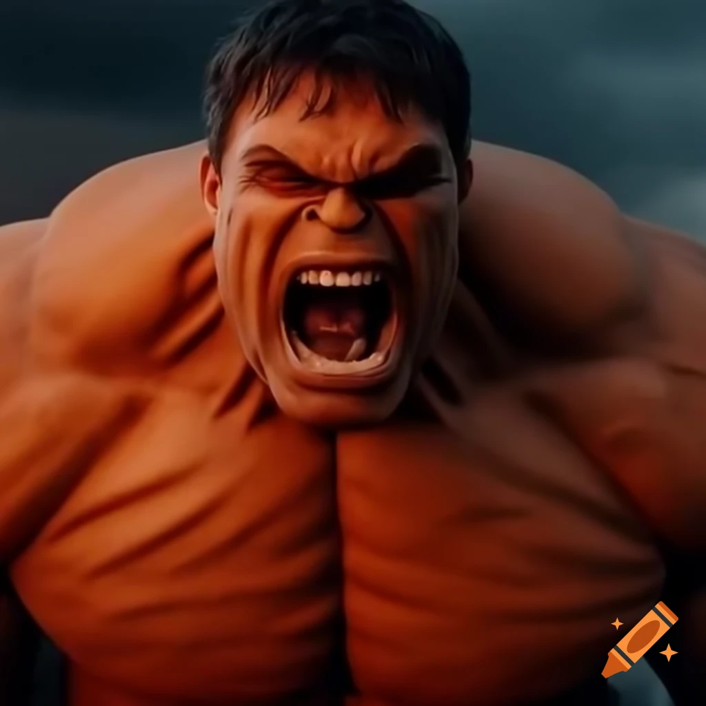 Donald Trump depicted as orange Hulk at the White House being mind ...