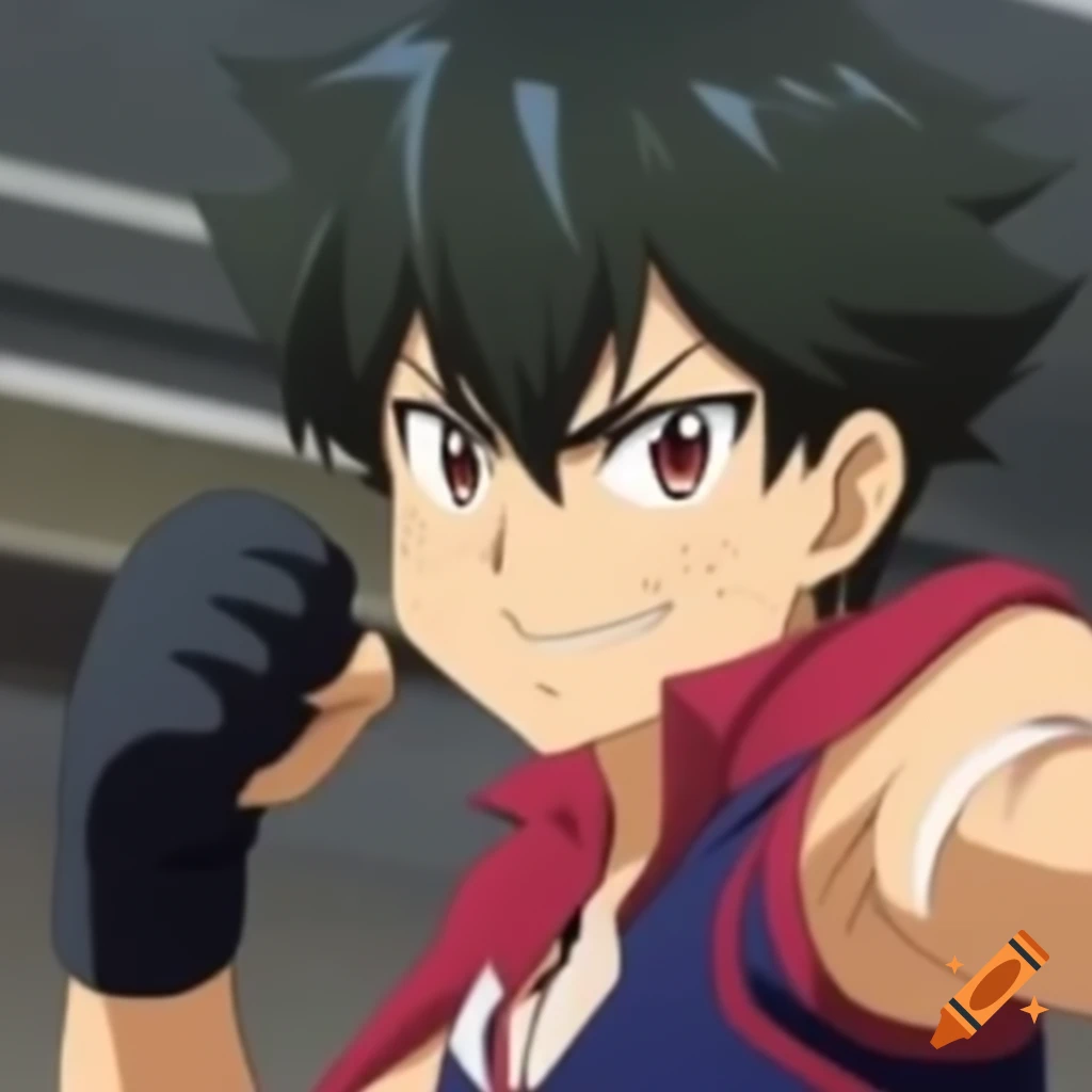 Anime character engaged in battle on Craiyon