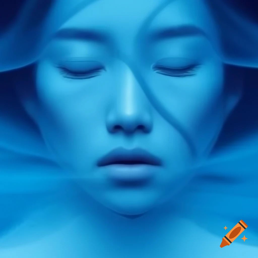 Calming design with subtle breathing icon and flowing lines on soft ...