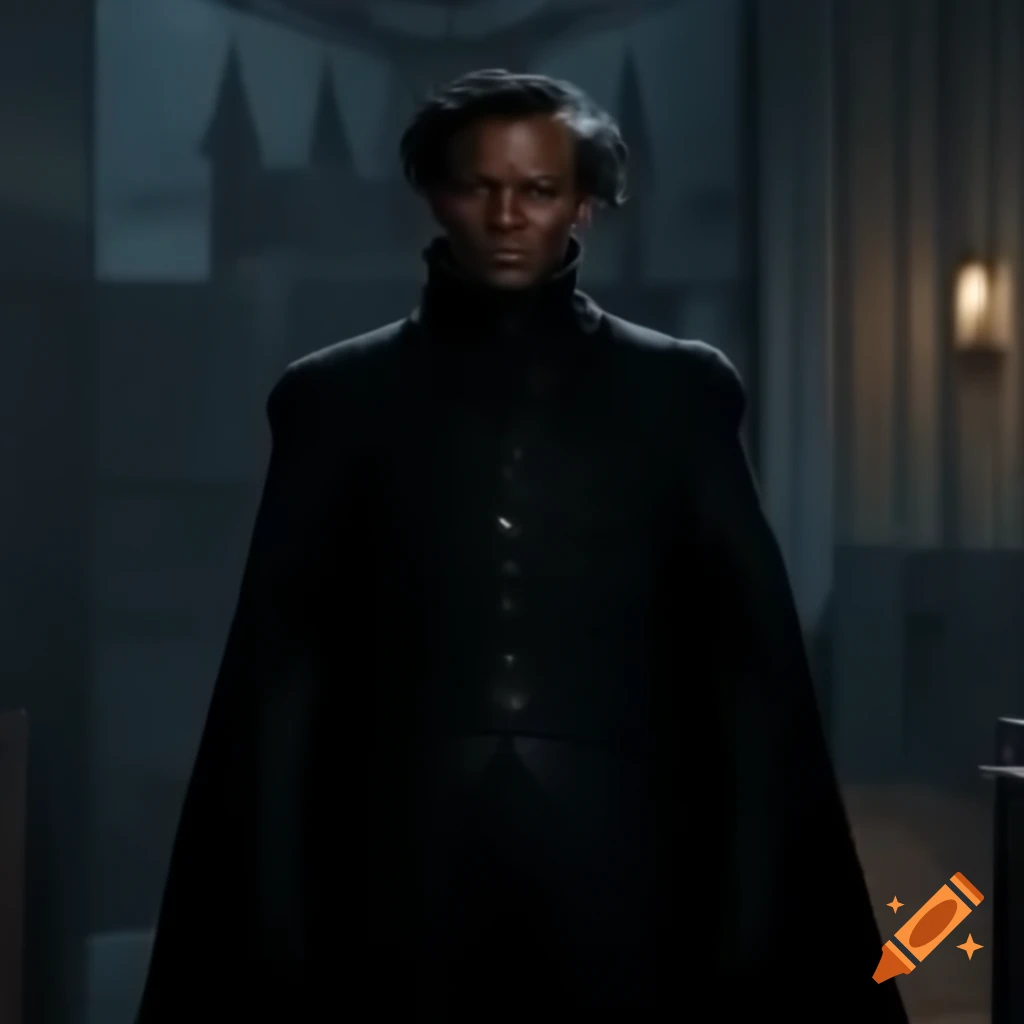 Black Abraham Van Helsing-inspired outfit styled as priest or demon ...