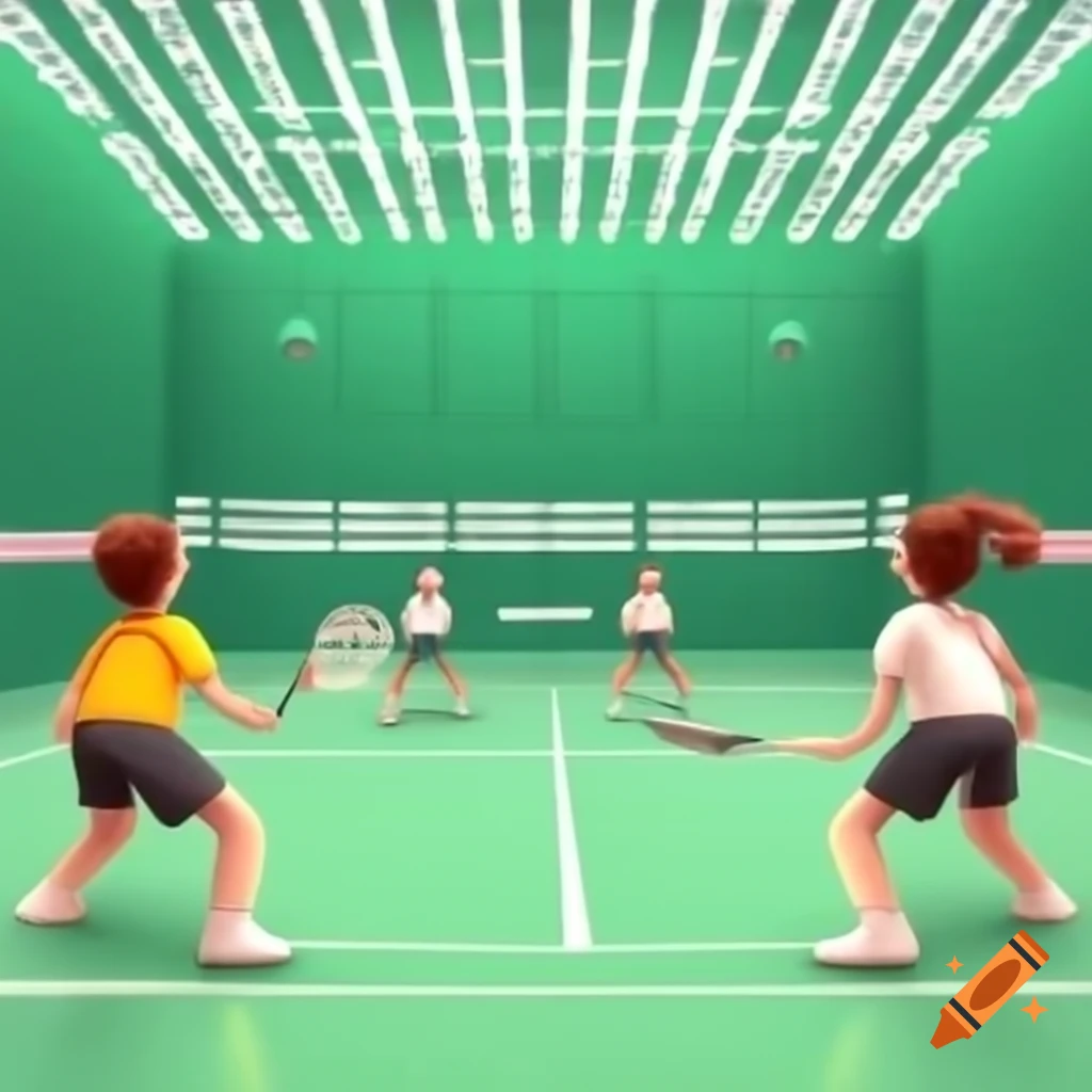 Badminton game home screen interface on Craiyon