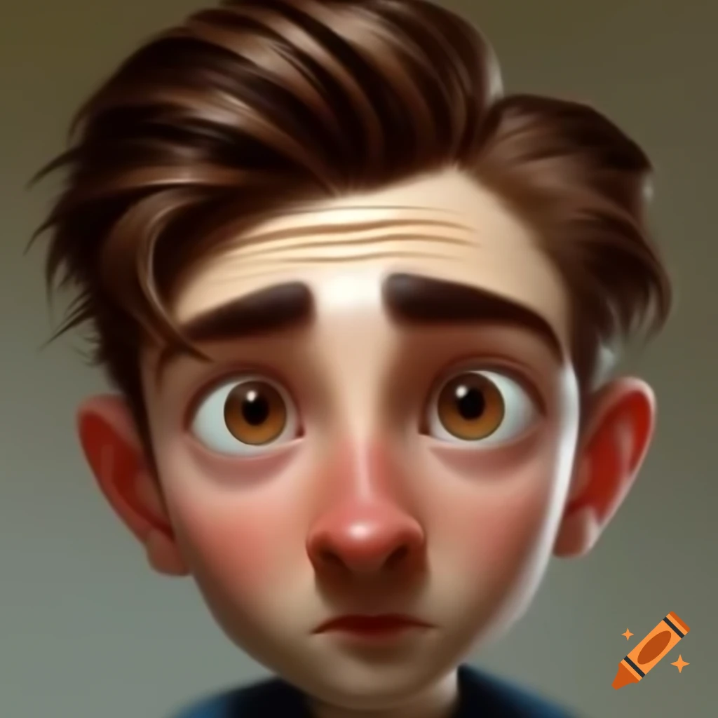 Average looking male cartoon character, 6 feet tall, brown hair and ...