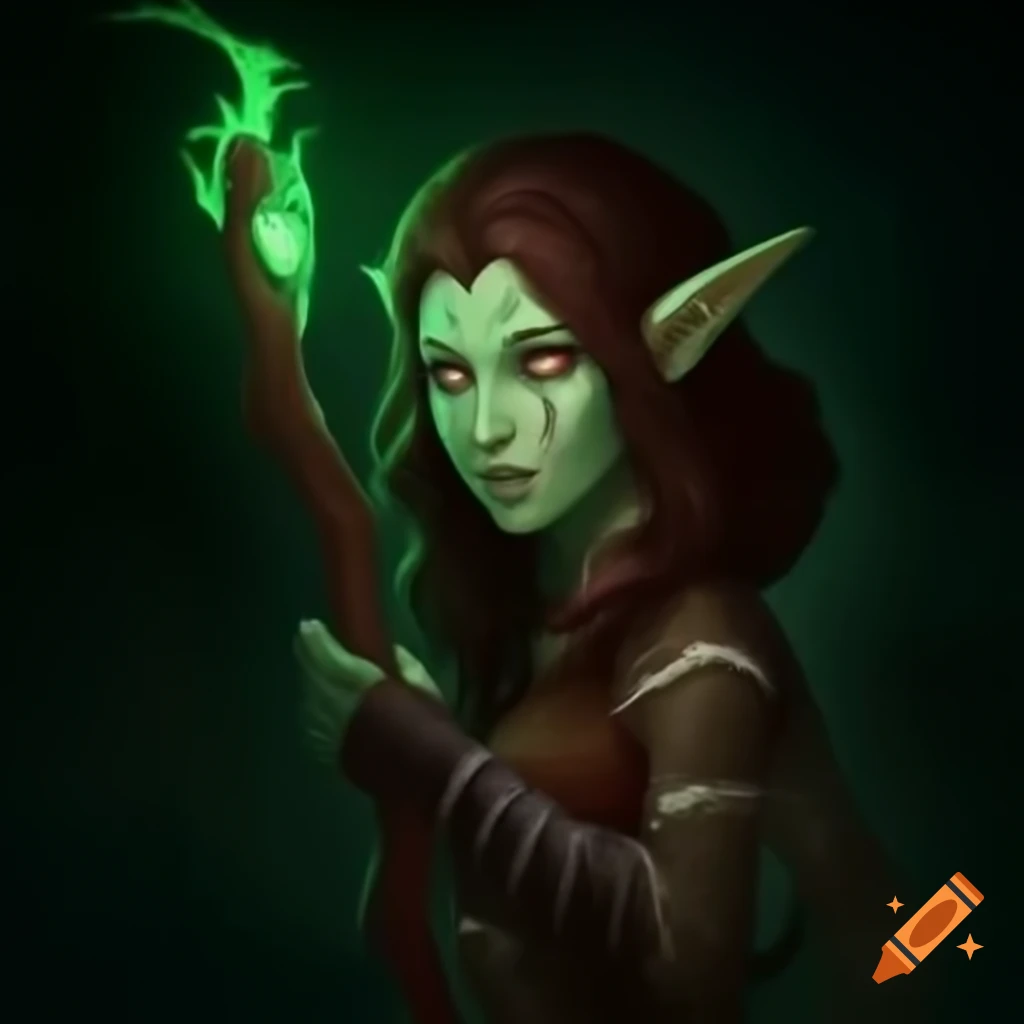 Earth Ganasi Druid with pale green stone skin and dark brown hair ...