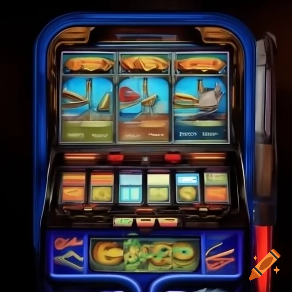 Slot machine screen featuring boats, darts, milkshakes, and fish ...