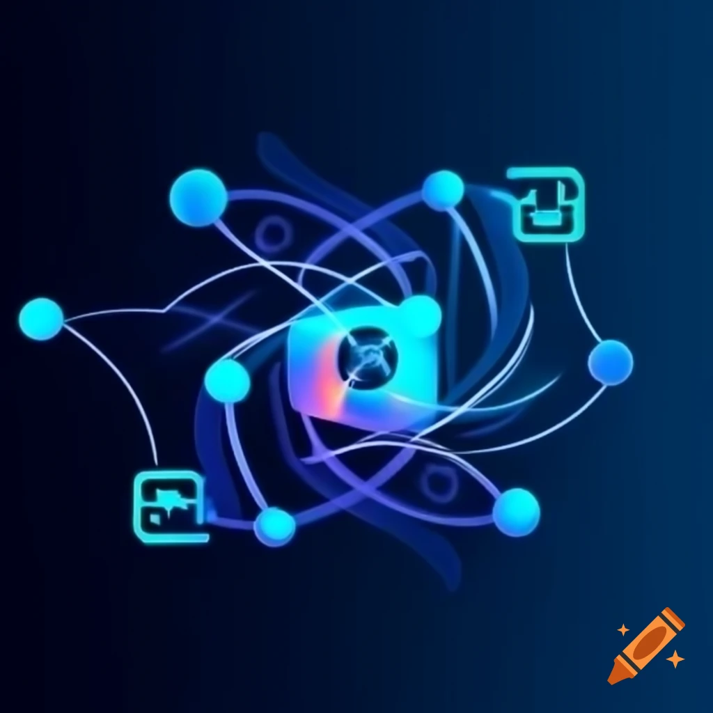 Abstract graphic representing artificial intelligence on Craiyon