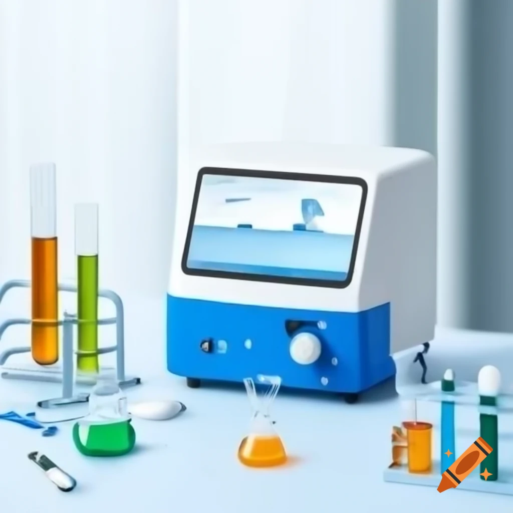 Stylish and tidy laboratory environment displaying chemical products on ...