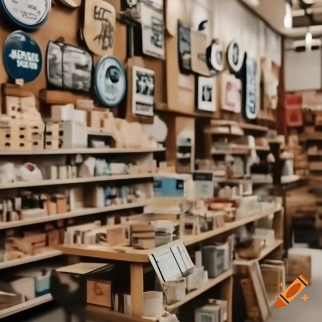 Emporium shop sign displayed prominently on Craiyon